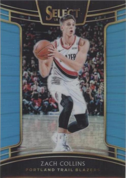 2018-19 Panini Select - Concourse Zach Collins #92 Light Blue Prizm ...