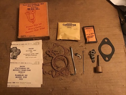 1949-51 Nash 1bbl Carburetor Repair Kit Carter New | eBay