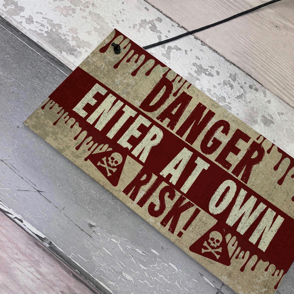 Keep Out Sign Hanging Door Sign For Boys Bedroom Man Cave Gamer Sign ...