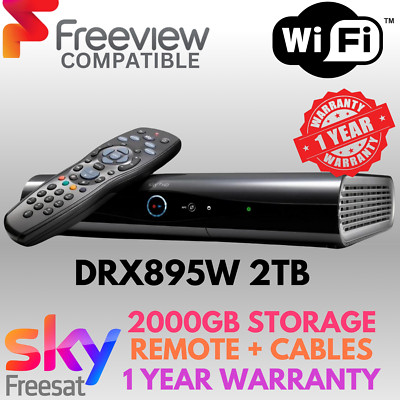 Sky + HD Box 2TB WiFi (Remote Control & Cables) Slimline Plus DRX895W ...