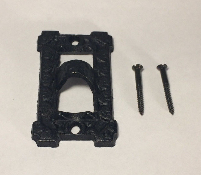 NEW 3" Long Black Cast Iron Square Wall Bracket Lamp Hinge with screws ...