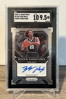 2020-21 Prizm Zeke Nnaji Rookie Signatures Auto SGC 9.5 Auto 10 | eBay
