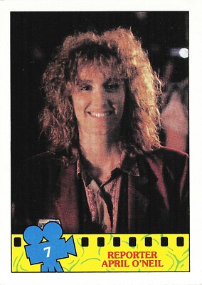 Topps 1990 Limited Edition Movie TMNT Series Reporter April O'Neil Card ...