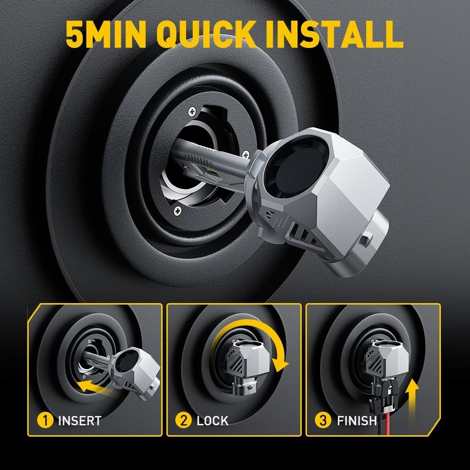 AUXITO 9006 LED Headlight Bulb Kit Low Beam 96000LM Super Bright 6500K ...