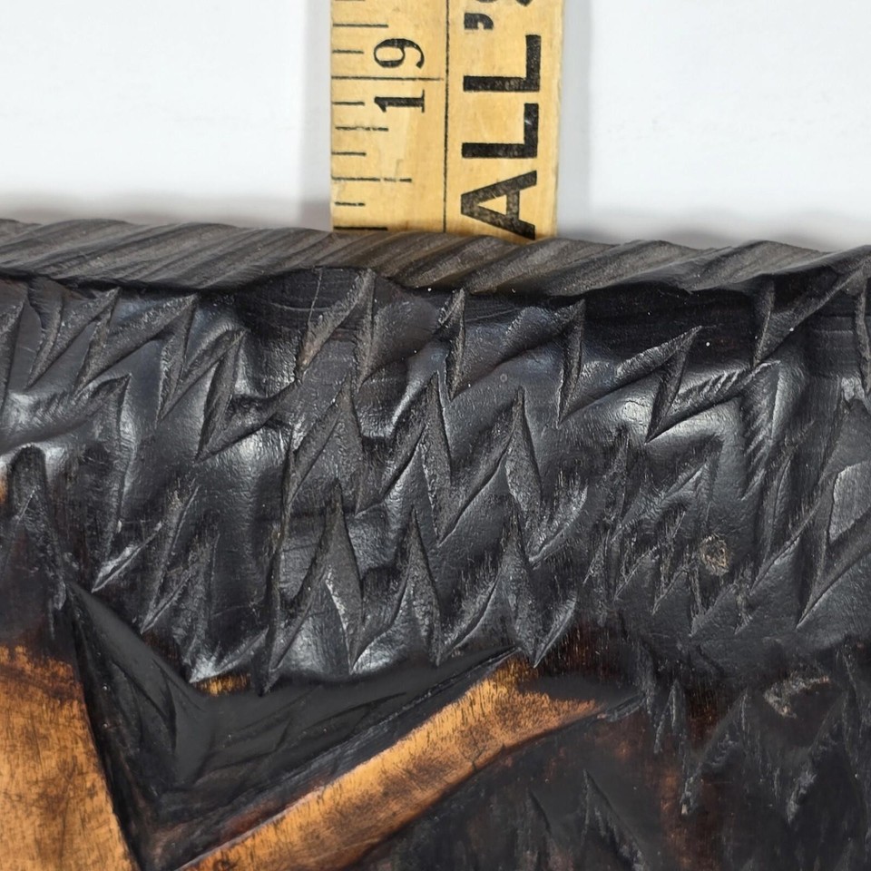 African Tribal Art Hand Carved Tribal Wood Sculpture Tree Climbing ...