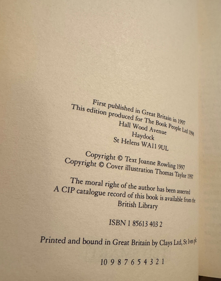 Harry Potter and the Philosopher’s Stone - Trilogy Hardback UK 1st ...
