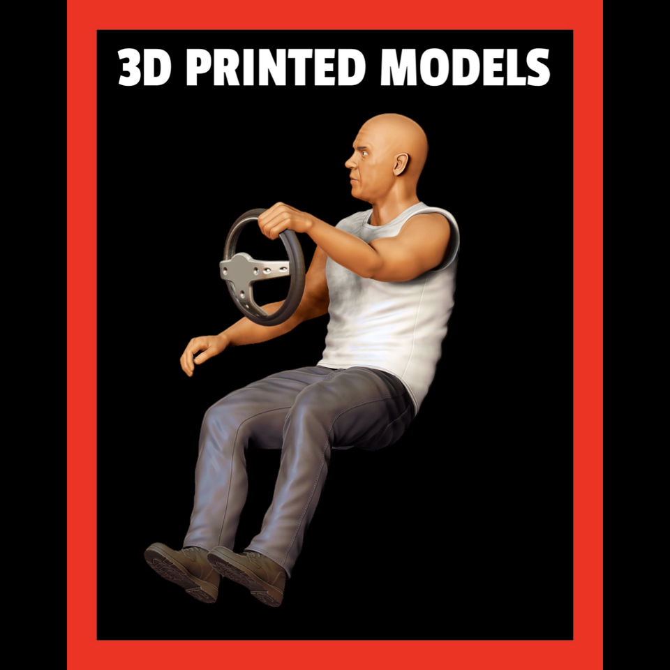 Fast and Furious Resin 3d printed Domonic Toretto Driving Model Car ...