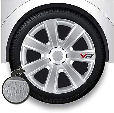 4 x 16" Alloy Look Grey VR Carbon Effect MultiSpoke Wheel Trims Hub ...