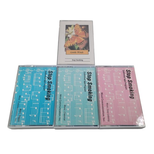 Subliminal Stop Smoking Cessation Cassette Tapes Lot of 4 Mind ...