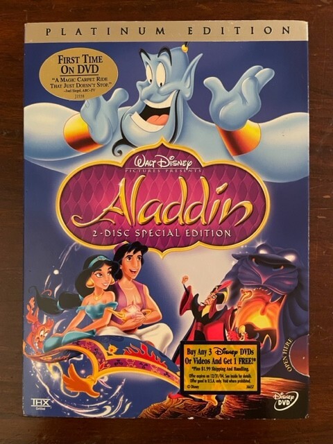 Aladdin DVD, 2-Disc Special Edition, Platinum Edition, w/ slip cover ...