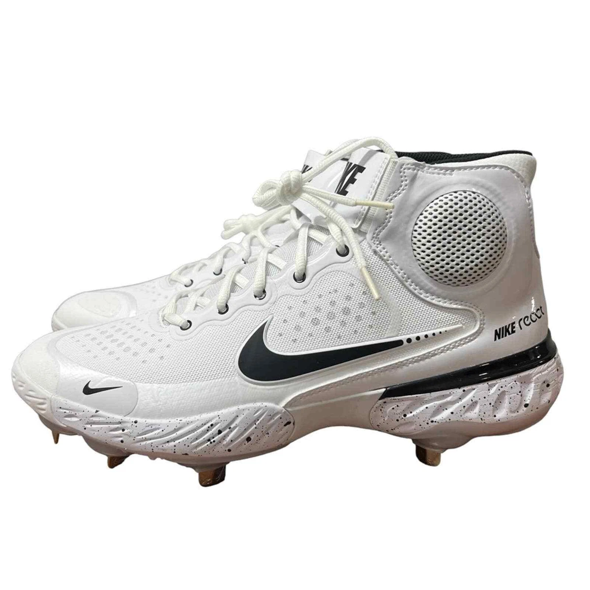 Nike Alpha Huarache Elite Mid Baseball Metal Cleats 14 Grey