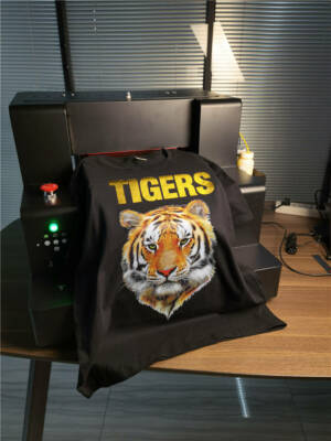 Automatic A3 DTF/DTG Printer Machine For T-shirt Flatbed Gold Effect ...