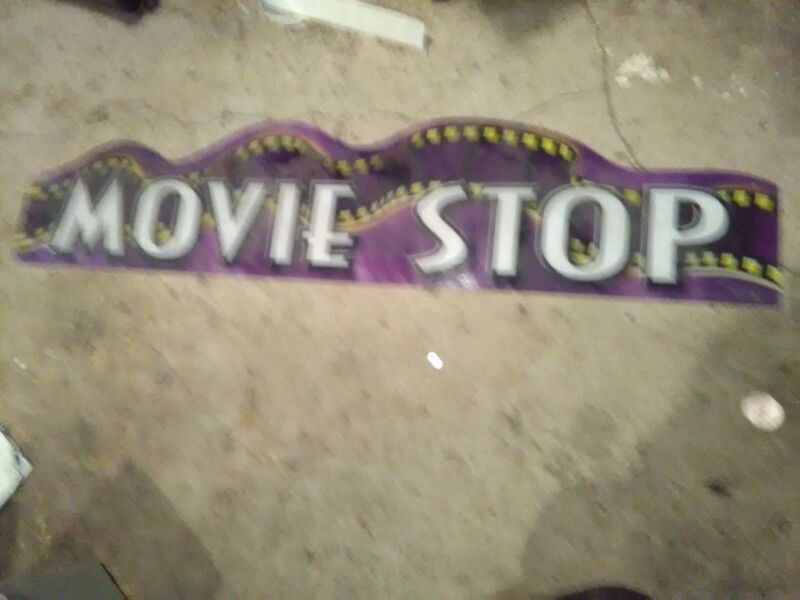movie stop arcade redemption plexi marquee #81 | eBay
