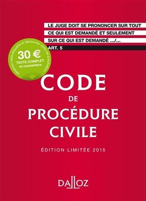 Code de procedure civile 2015. Edition limitee - 106e ed., Collectif | eBay