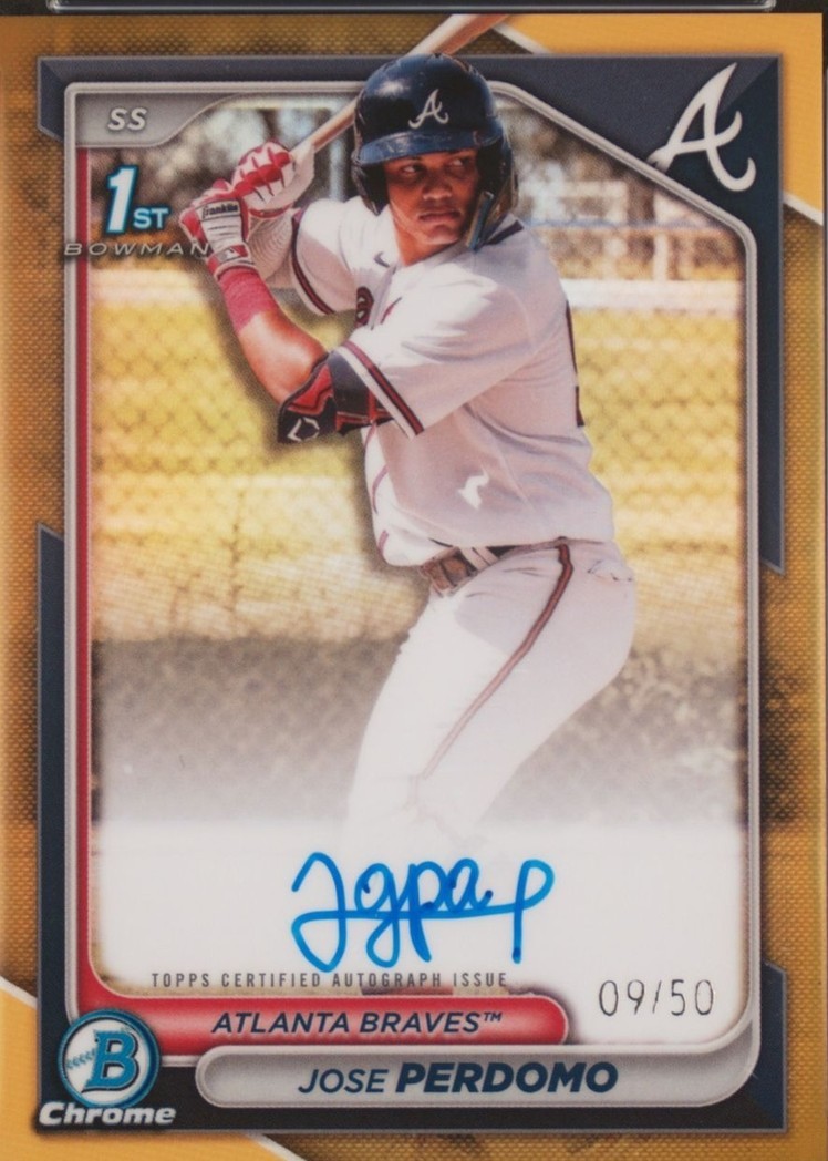 2024 Bowman Chrome - Prospect Autographs Jose Perdomo #CPA-JP Gold ...