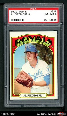 1972 Topps #349 Al Fitzmorris Royals PSA 8 - NM/MT | eBay