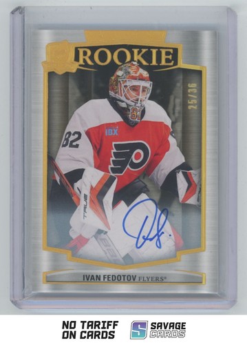 2024-25 UD The Cup Rookie Gold Spectrum Auto Ivan Fedotov /36 #115 ...