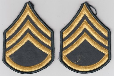 PAIR Vintage US Army Patch US Army Staff Sergeant Uniform Rank Chevron ...