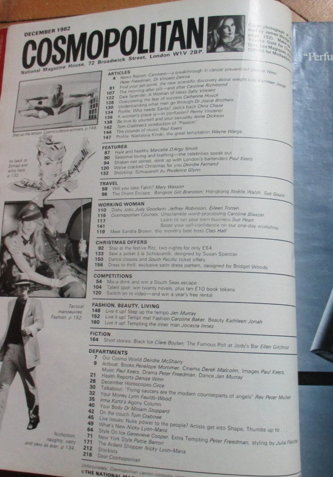 UK Cosmopolitan Mag December 1982 ~ Jerry Hall by James Wedge | eBay UK