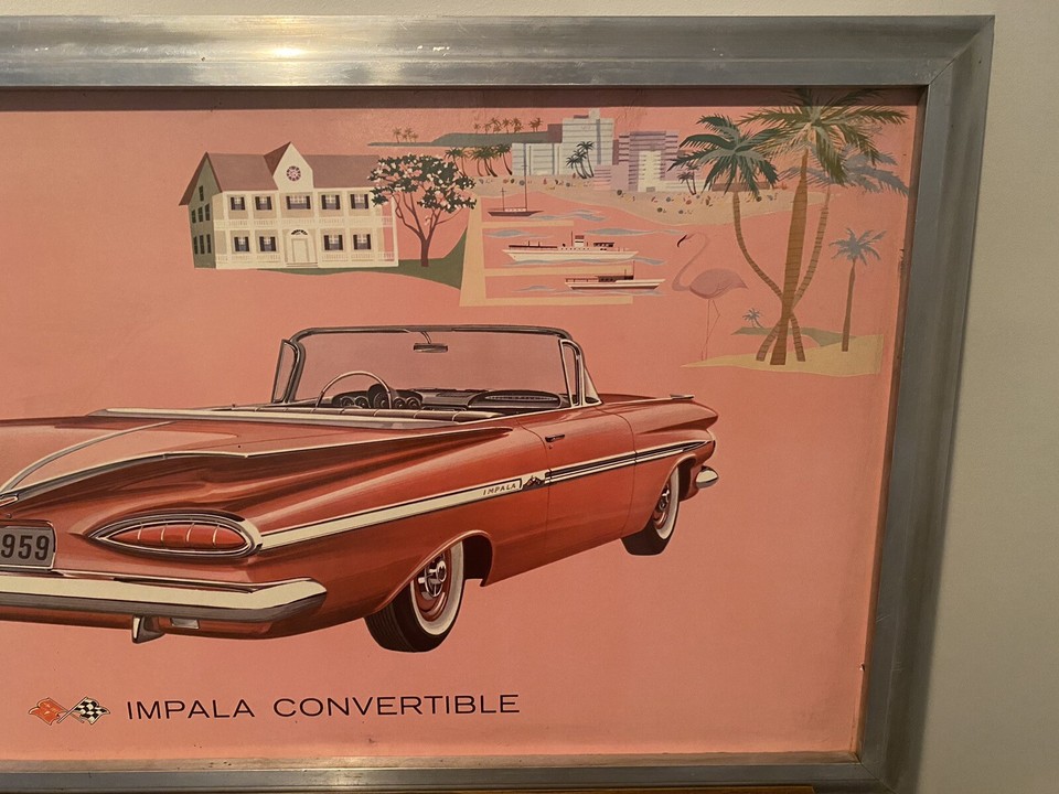 1959 Chevrolet impala Rare dealer poster possibly new old stock | eBay
