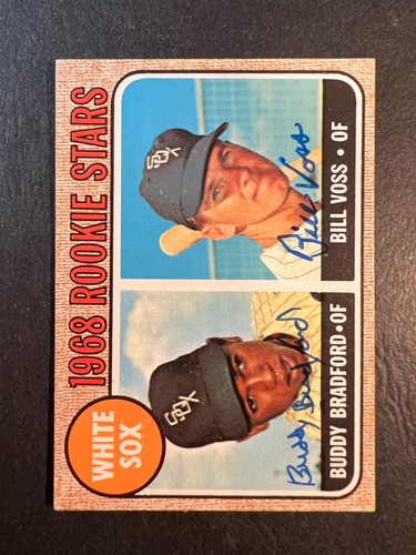 1968 Topps Buddy Bradford, Bill Voss #142 signed autograph | eBay