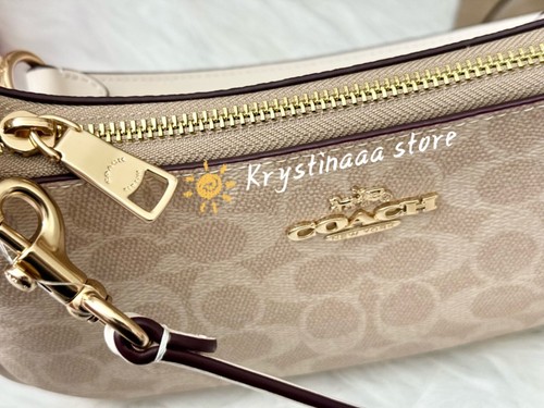 NWT Coach Teri Shoulder Bag In Signature Canvas CV933 | eBay