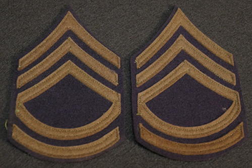 WWII US Army Technical Sergeant T/Sgt Chevrons Rank Insignia Patch PAIR ...