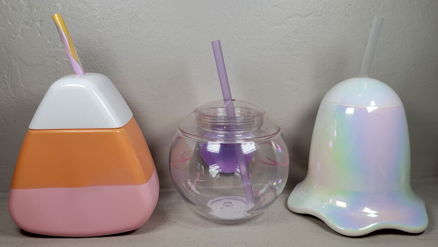 2024 Target Bullseye Halloween Drinkware Ghost Eyeball Candy Corn Lid ...