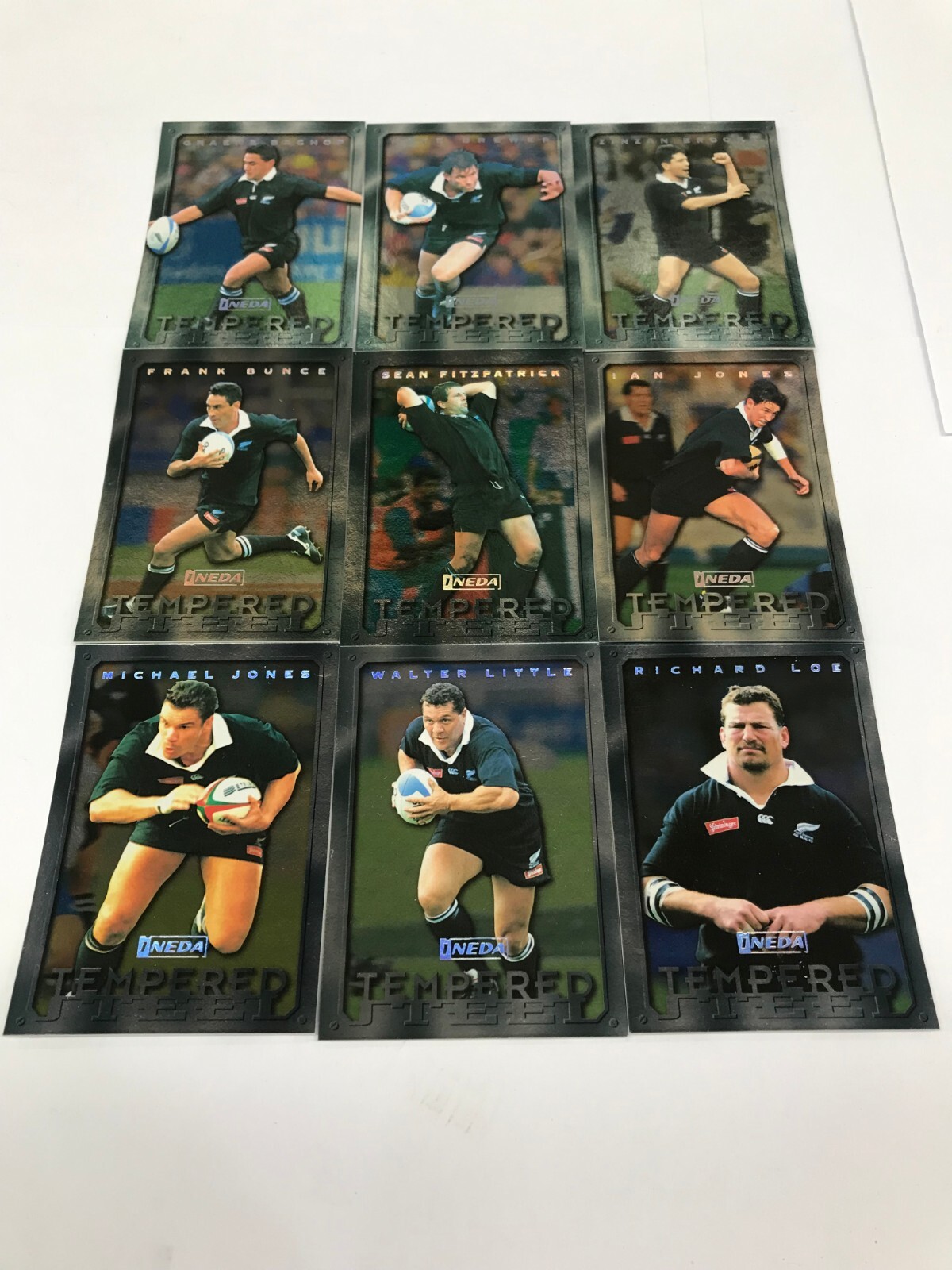 1997 INEDA NZ ALL BLACK Trading Cards Tempered Steel Chase Card Full ...