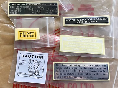 HONDA 90 BENLY CD90 DECAL STICKER MARK CAUTION SET | eBay