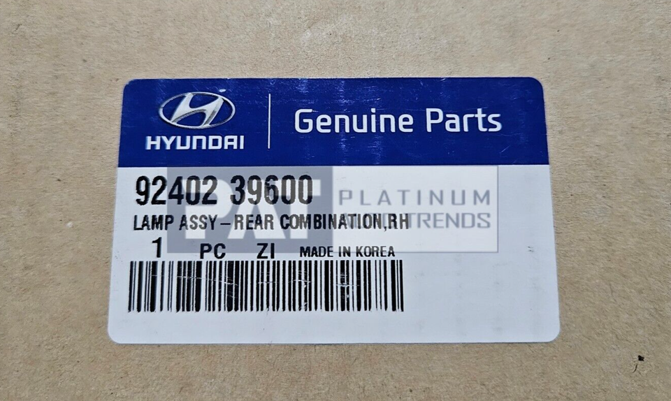 GENUINE HYUNDAI XG350 2004-2005 TAIL LAMP ASSY RH=PASSENGER SIDE, 92402 ...