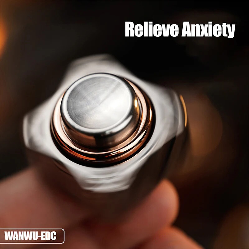 Fidget Spinner WANWU Gyro Metal Push Hand Spinner EDC Button ...