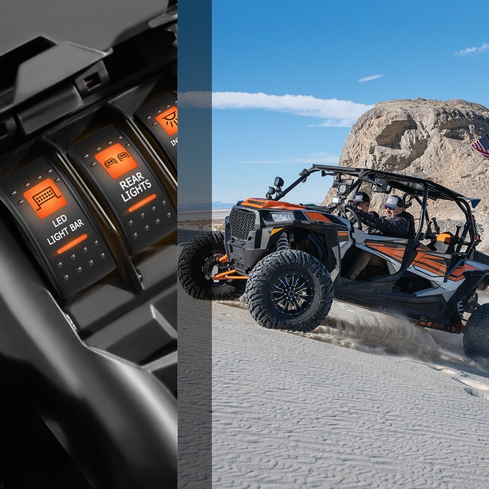 Nilight UTV LED Light Bar Rocker Switch On Off 5 PIN SPST LED Light Bar ...