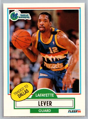 Lafayette Lever 1990-91 Fleer BASKETBALL #50 Dallas Mavericks | eBay