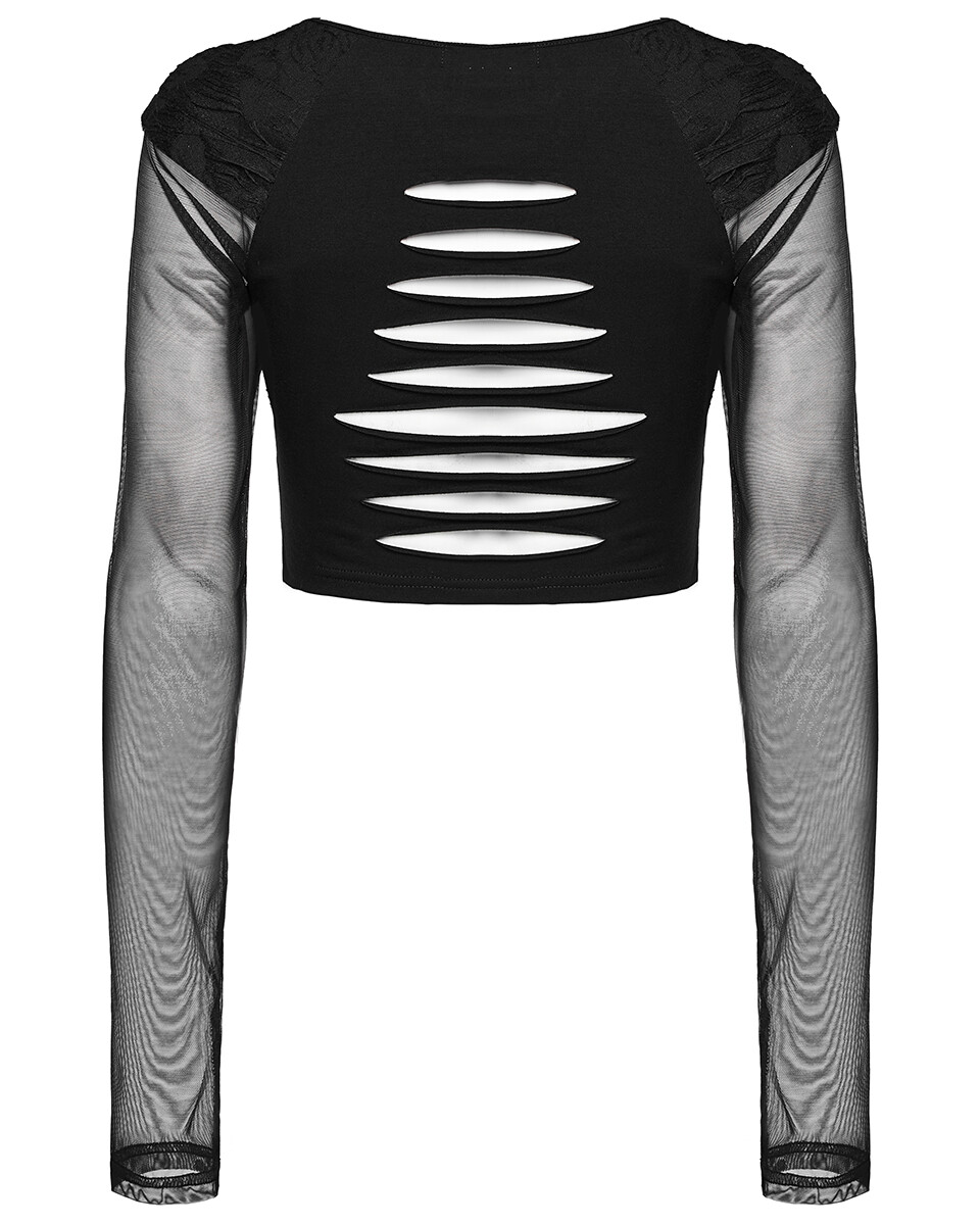 Punk Rave Womens Apocalyptic Cyberpunk Gothic Broken Knit Top | eBay