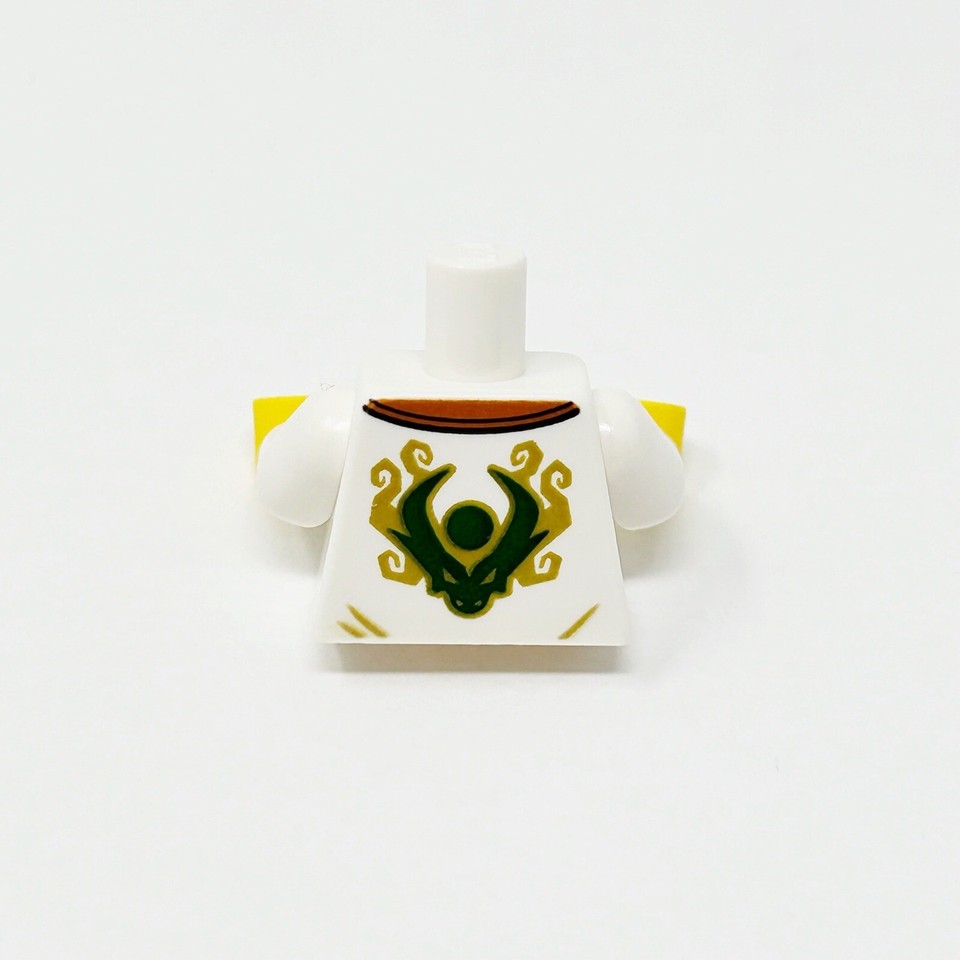 LEGO Minifigure Torso White Robe Gold Chain Tags Ninjago Logogram ...