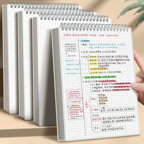 A5/B5/A4 Coil Notebook Grids/Blank/Horizontal Line Notepad Students ...