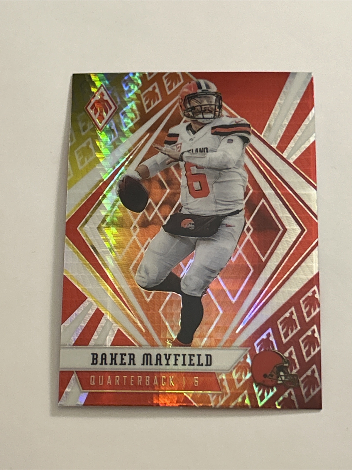 2020 Panini Phoenix Baker Mayfield Fire Burst Parallel Panthers Browns ...