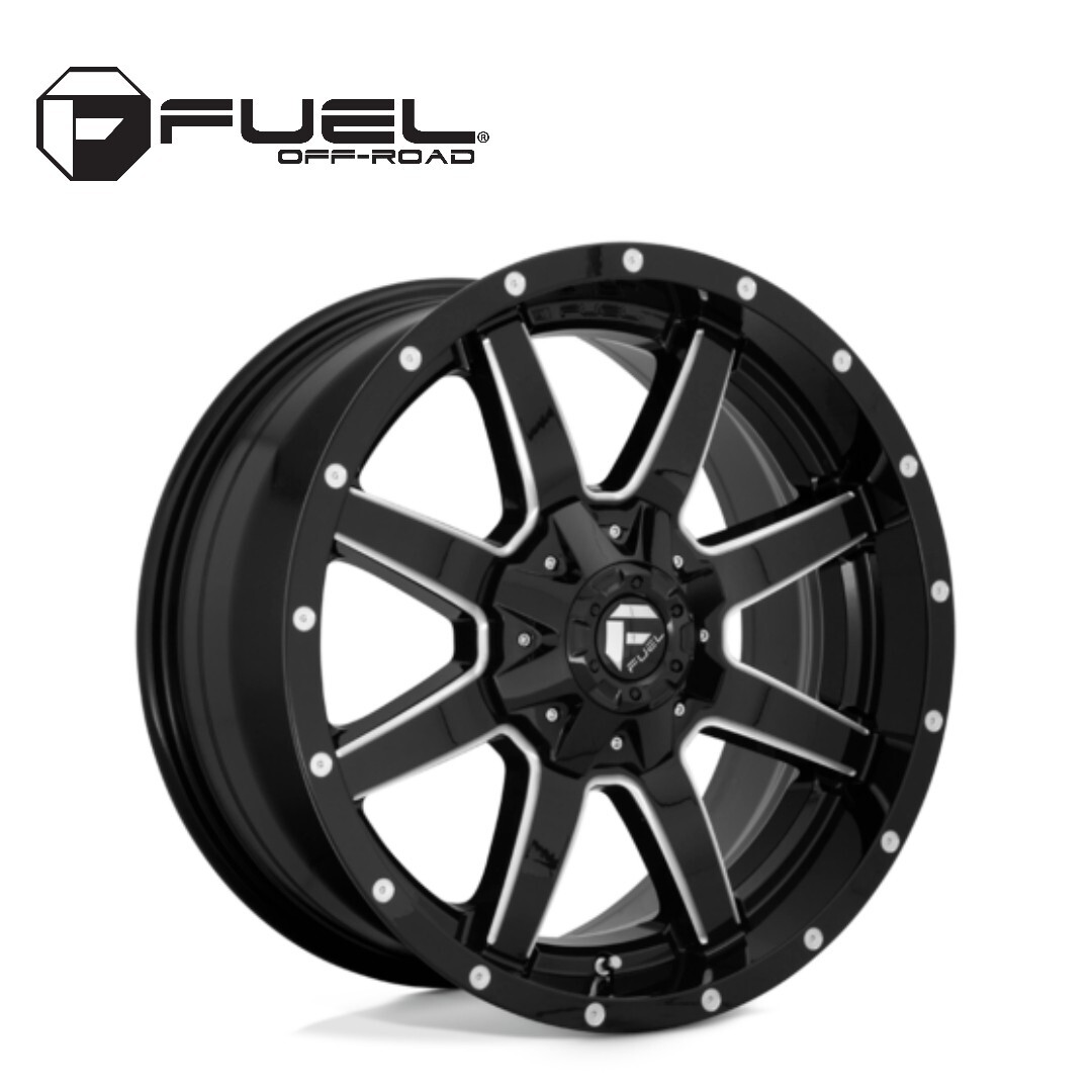 (1) 20" Fuel D610 Maverick 20x10 6x135 / 6x5.5 Gloss Black Milled Wheel ...