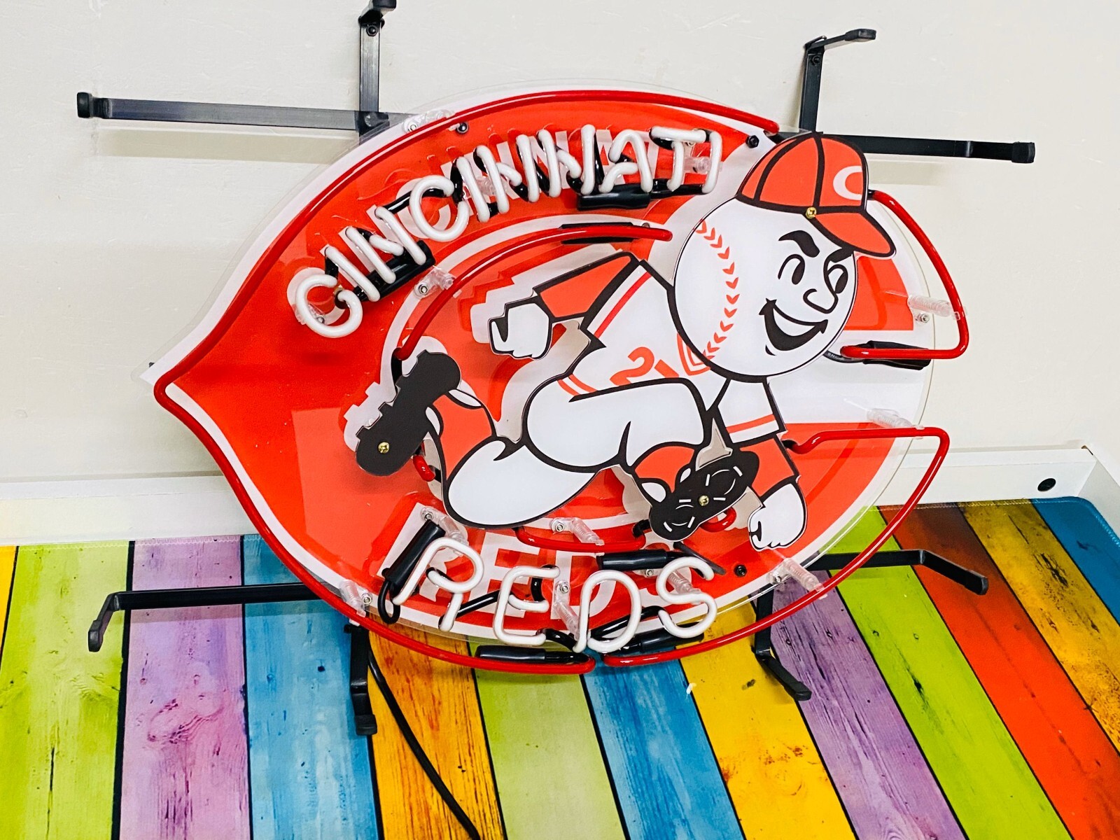 20"x16" Cincinnati Reds Neon Sign Visual Artwork With HD Vivid Printing ...