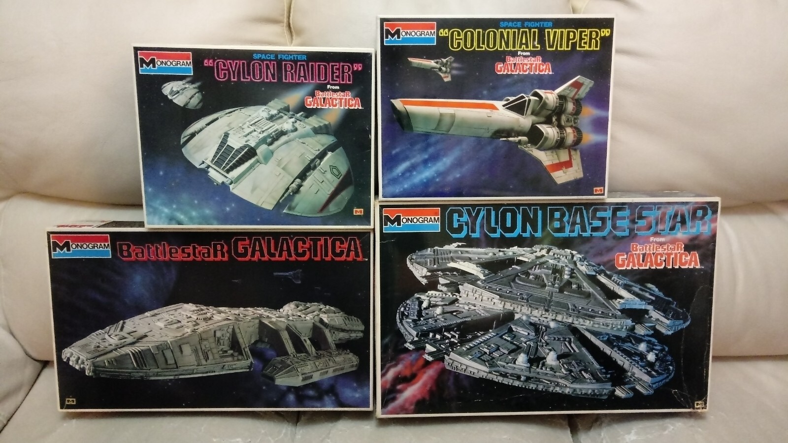 4 vintage Bandai Monogram Battlestar Galactica model kits 1981 White ...
