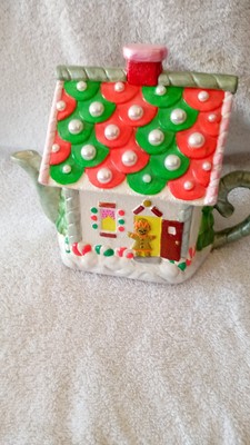 Handpainted Gingerbread House Teapot | eBay