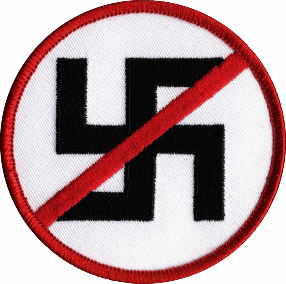 Patch - Anti-Swastika Anti-Nazi Anti Racism No Hate 3" Embroidered Iron ...