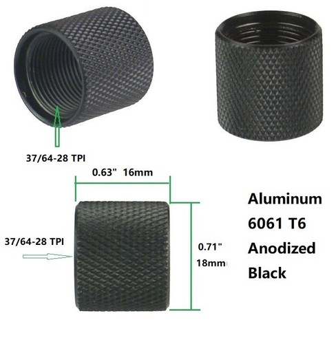 37/64x28 0.578-28 TPI Threaded Screw Nut, Hand Thread Onto 37/64x28 ...