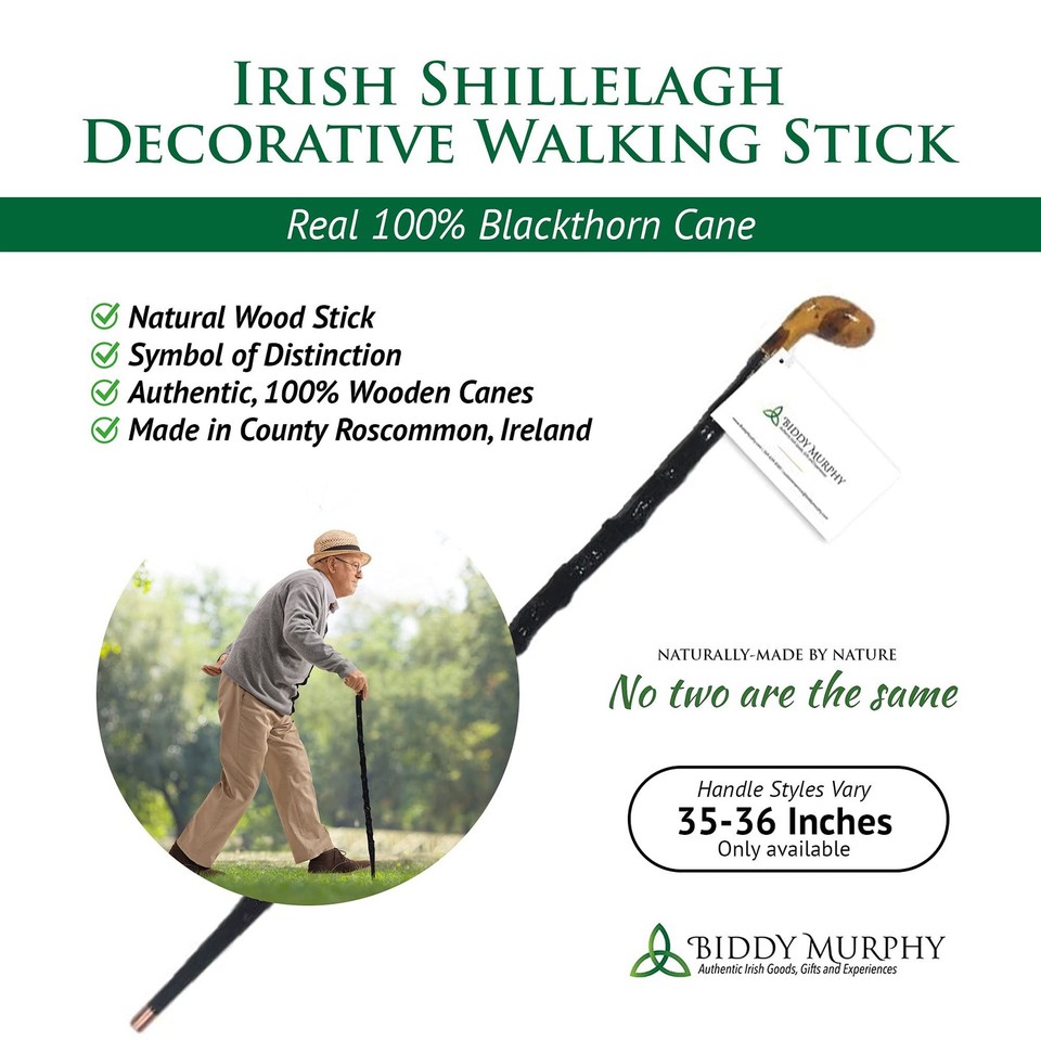 Imported Shillelagh Wooden Irish Walking Stick Handcrafted 100% ...