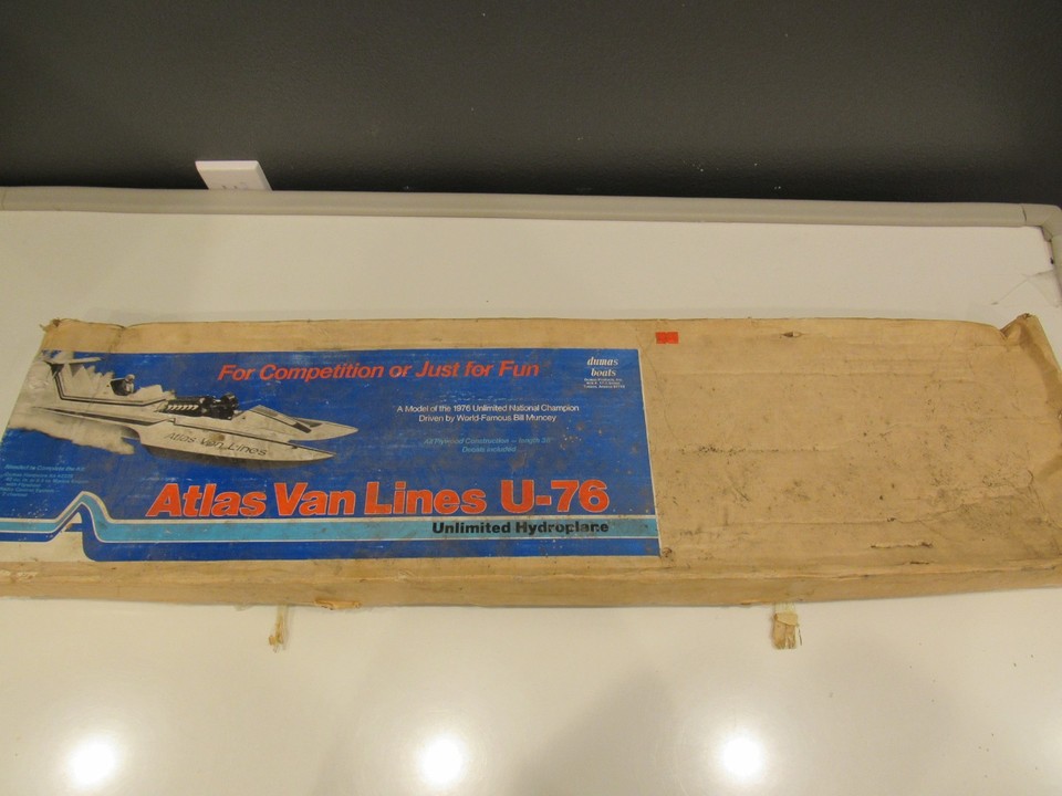Atlas Van Lines U-76 Unlimited Hydroplane Race Boat kit Dumas Wooden ...