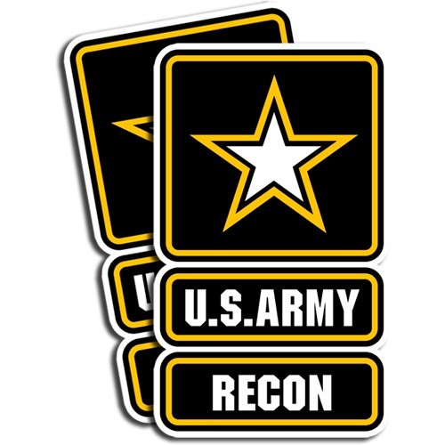 US Army RECON Sticker Sniper Military Veteran Die Cut Decal 2 Pack 5 ...