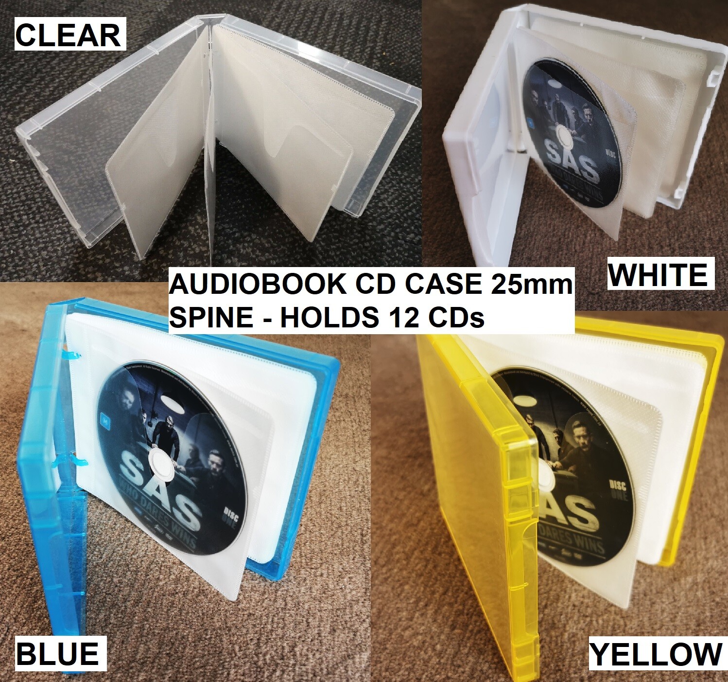 CD Cases CD Jewel Cases Single Double Triple Quad Six Black Clear ...