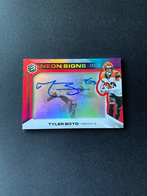 2019 Panini Elements Football Tyler Boyd Neon Signs Auto 10/10 #NS1-TB | eBay