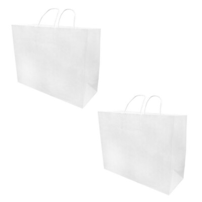 White 16x6x12 Inch Recycled Paper Vogue Shopping Bag 2 Pc | eBay